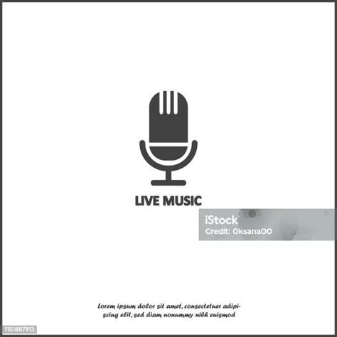 흰색 고립 된 배경에 라이브 Musicvector 아이콘입니다 쉽게 편집 그림에 대 한 그룹화 된 레이어 아이콘에 대한 스톡 벡터 아트 및 기타 이미지 Istock