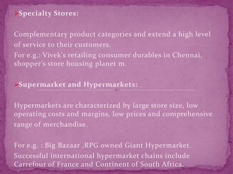 Classification Of Retail Units Pptx Retail Industry Industries