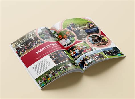 Red School Yearbook Page Designs Spacific Creative