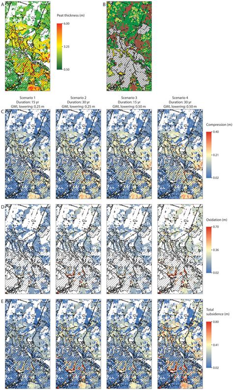 Subsurface Lithology And Subsidence By Peat Compression And Oxidation