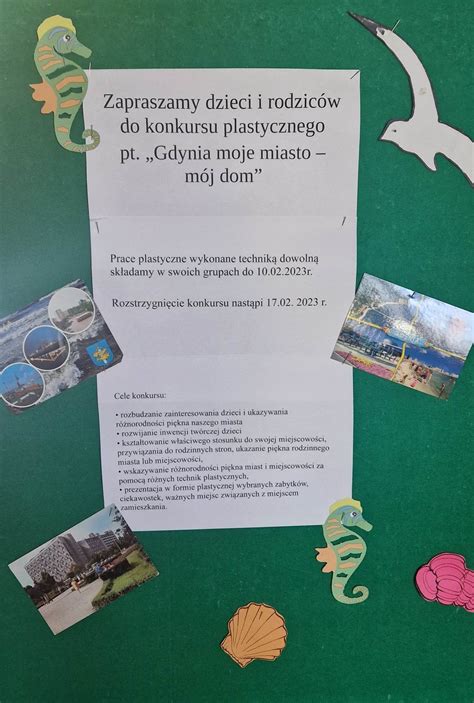 KONKURS PLASTYCZNY MIĘDZYPRZEDSZKOLNY GDYNIA MOJE MIASTO MÓJ DOM