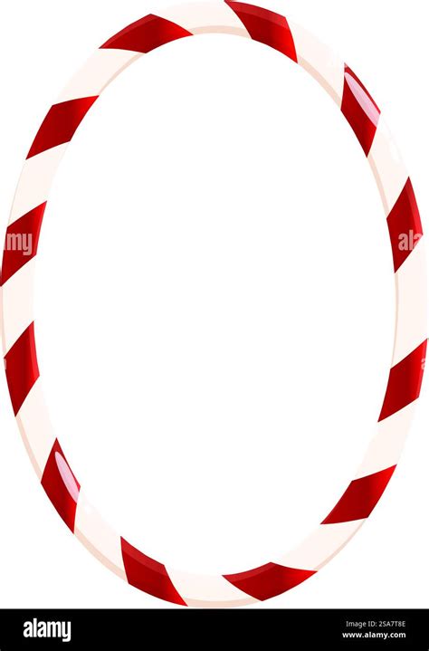 Christmas Candy Cane Forming A Circle With Copy Space On White Background Christmas Candy Cane