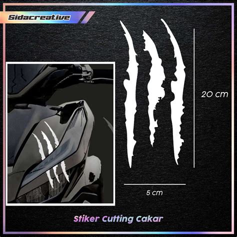 Jual Sticker Stiker Cutting Cakaran Monster Scratch Wolferine Claw