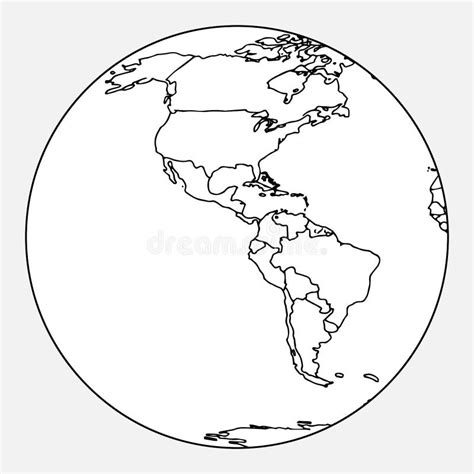 Outline Map North South America Stock Illustrations 6993 Outline Map