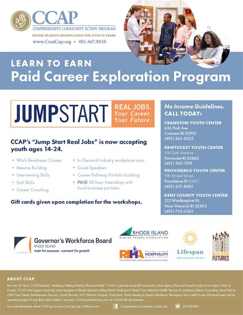 Ccap Career Exploration Flyer New Address Comprehensive Community Action Program