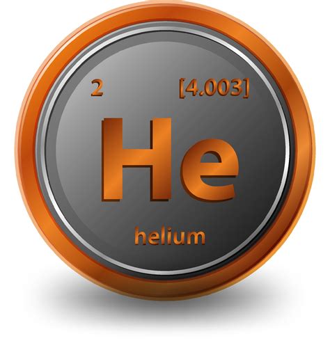 Helium Chemical Element Chemical Symbol With Atomic Number And Atomic