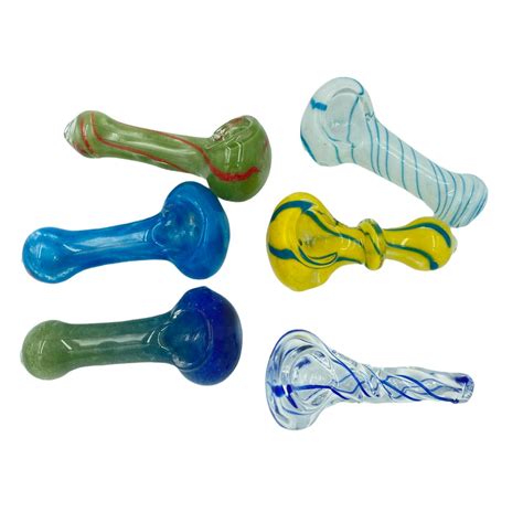 5 Glass Hand Pipe Assorted Colors Torches
