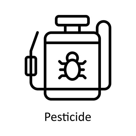 Pesticide Vector Outline Icon Design Illustration Agriculture Symbol