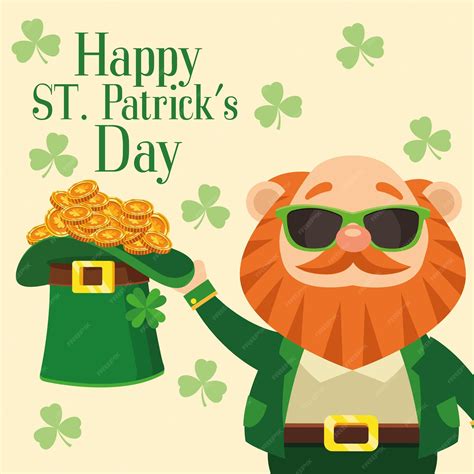 Premium Vector Happy Saint Patricks Day Lettering Poster With