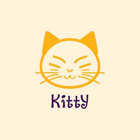 Premium Vector Cute Adorable Kitten Head Logo Template Cute Kitten
