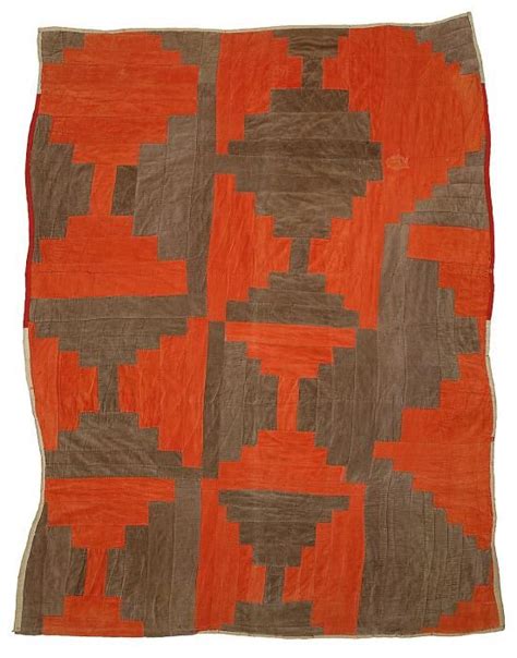 Two Sided Quilt Rectangular Blocks And Log Cabin Variation