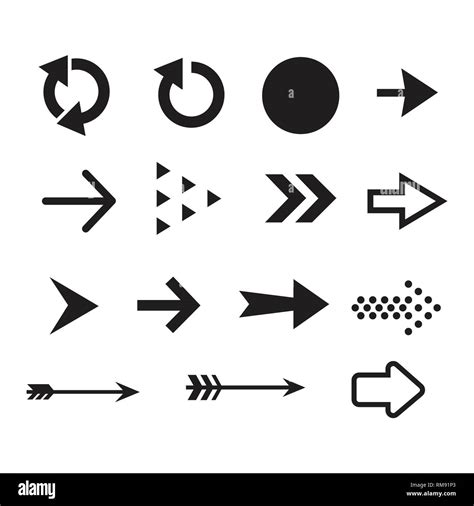 Colección De Flechas Vectoriales Negro Icono De Flecha Icono De