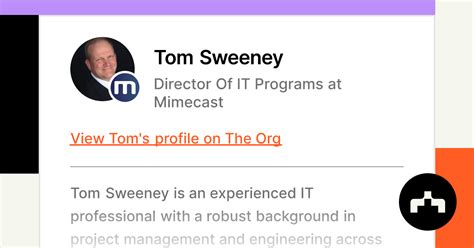 Tom Sweeney Director Of It Programs At Mimecast The Org