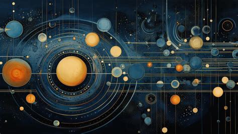 Premium Photo An Abstract Representation Of The Solar System With Various Planets And Orbits