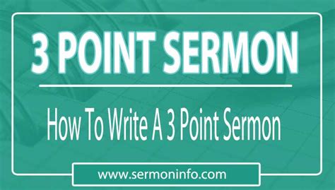 How To Write A 3 Point Sermon More Sermon Information