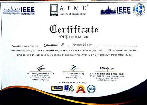 Chinmayi D On Linkedin Ieee Atme Hackathon