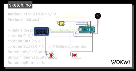 Buzzer Game TM1637 FSM Wokwi ESP32 STM32 Arduino Simulator