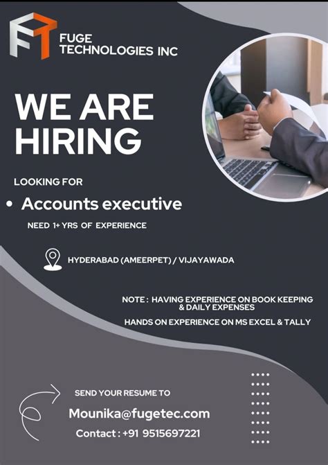 Gopala Krishna On Linkedin Hiring Accountsexcutive Vijaywada Hyderbad Experinced Immediate
