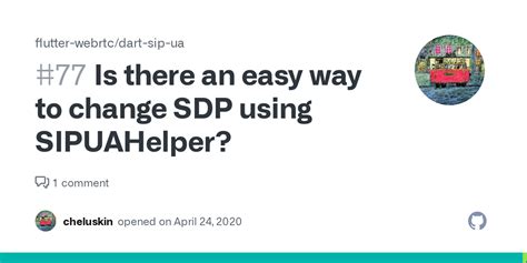 Is There An Easy Way To Change Sdp Using Sipuahelper Issue