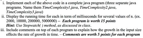 solved for each of the following three program fragments a