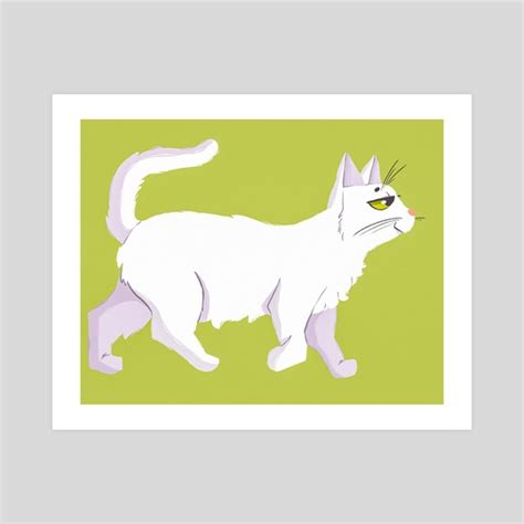 White Cat An Art Print By Catstyle Inprnt