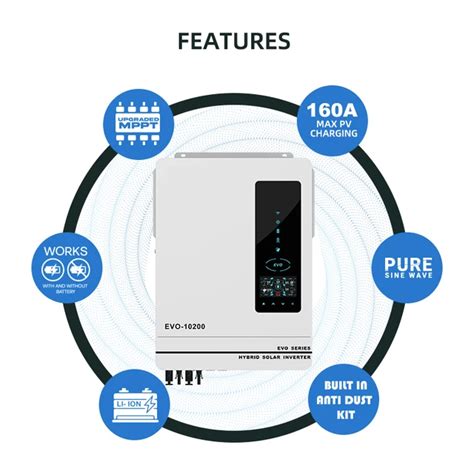 Solar Hybrid Inverter 82kw 102kw 8200w 10200w Onoff Grid Dc48v