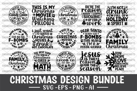 Christmas Design Bundle Svg Graphic By Ismamcrafts · Creative Fabrica