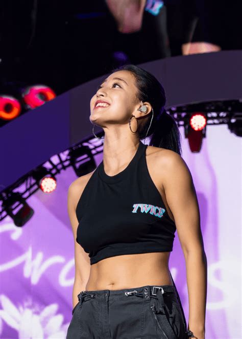 Jihyo Black Adidas Top Jean Shorts Beach Photoshoot Rjihyo
