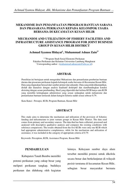 PDF MEKANISME DAN PEMANFAATAN PROGRAM BANTUAN SARANA DAN PRASARANA