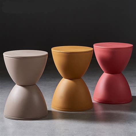 Yssh Hourglass Stool Simple Stool Plastic Stool Leisure Home Round Drum