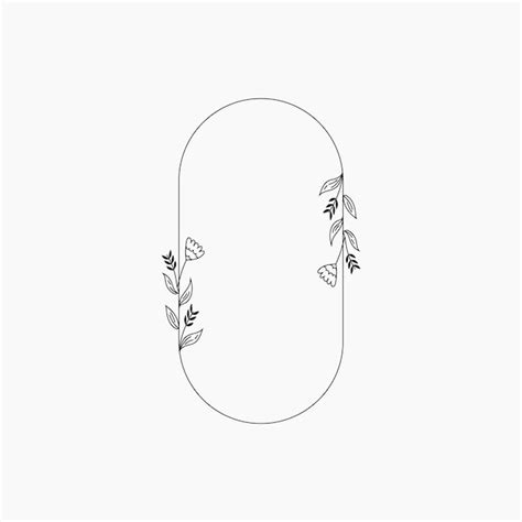 Premium Vector Ellipse Floral Frame Element