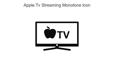 Apple Tv Streaming Monotone Icon In Powerpoint Pptx Png And Editable