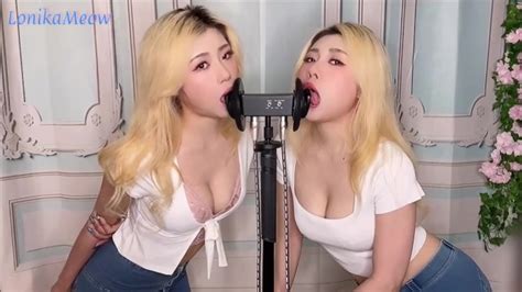 Asmr Licklonikameow Ear Lickmouth Sounds港女孖女舔耳顱內高潮 Joi Kiss Ear