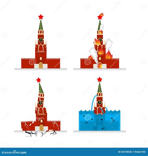 Kremlin The Symbol Of Moscow Vector Illustration