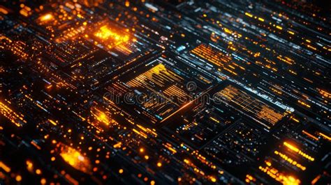A Futuristic Interface With Glowing Displays That Display Data And