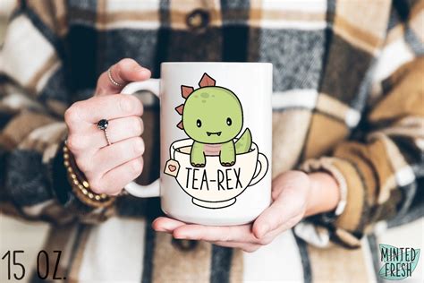 Cute Tea Rex Coffee Mug Cute Dinosaur Mug T For Tea Lover Tea Rex