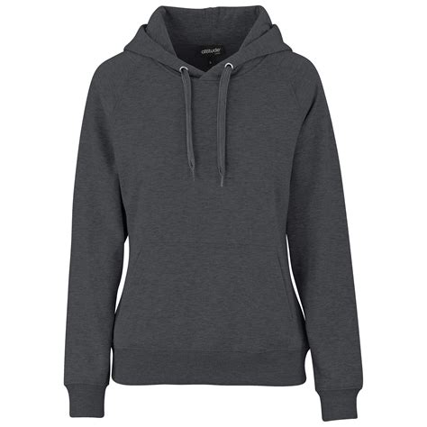 Ladies Harvard Heavyweight Hooded Sweater Black Wolf