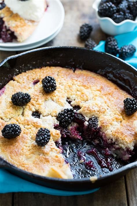 Easy Skillet Blackberry Cobbler Spicy Southern Kitchen