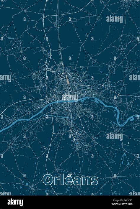 Orléans France Blueprint Map Poster Art Stock Vector Image And Art Alamy
