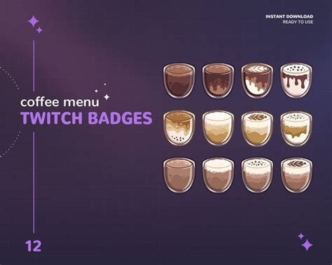 Coffee Twitch Badges Coffee Cups Sub Twitch Badges Stream Sub And Bit