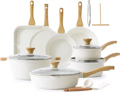 Sensarte Nonstick Ceramic Cookware Set 23 Piece Healthy Pots And Pans