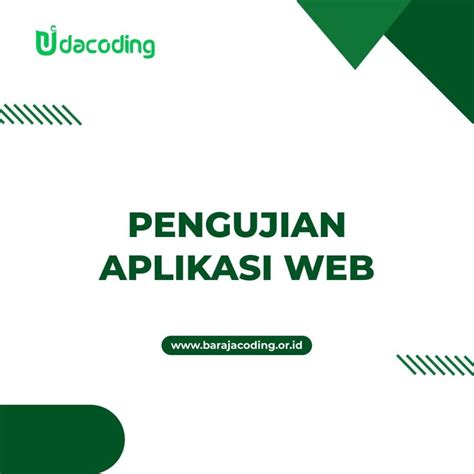 Udabelajar Pengujian Aplikasi Web Udacoding