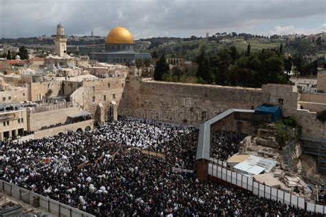 The Priestly Blessing At The Western Wall In Jerusalem Israel
