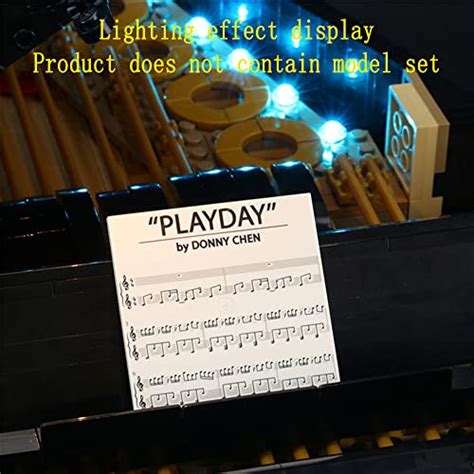 GEAMENT LED Light Kit Remote Control Compatible With Lego Grand Piano For Ideas 21323
