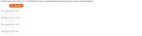 solved onsider using a z test to test h0 p 0 3 a
