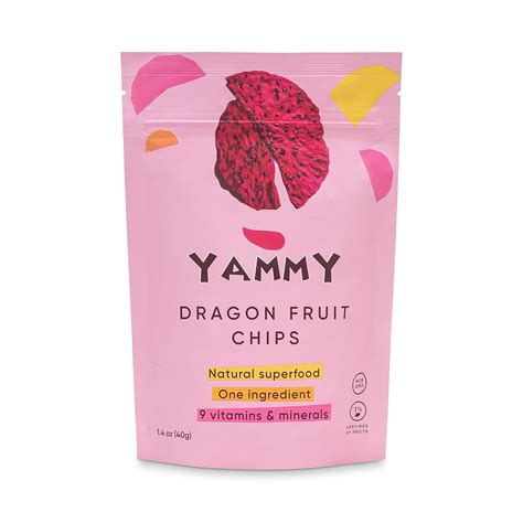 Buy Yammy Dried Dragon Fruit Chips Healthy 1 Ingredient Superfood