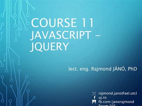 Web Technologies Course 11pptx