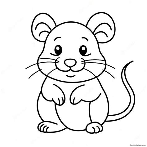 Cute Chinese Zodiac Rat Coloring Page 14341 11282