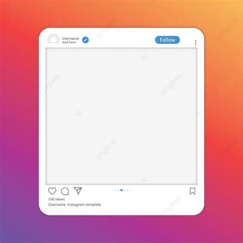 Plantilla De Perfil De Instagram En Blanco Plantilla De Maqueta De