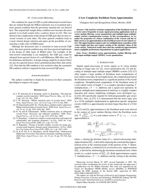Pdf A Low Complexity Euclidean Norm Approximation